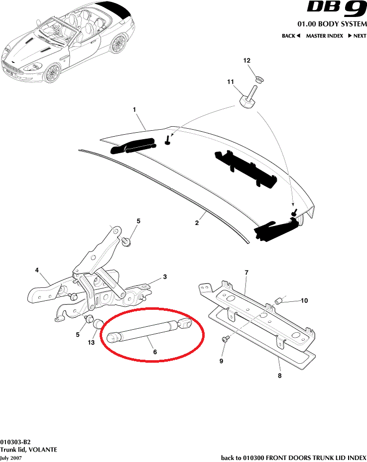 Boot Gas Strut – Aston Engineering